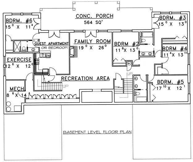Home Plan Designs and Blueprints: Bedrooms: 6 Bathrooms: 5 Half Baths: 1 Heated Square Feet ...