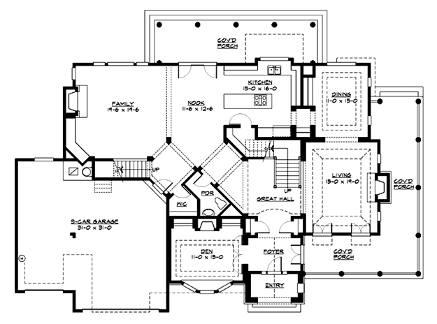 Home Plan Designs and Blueprints: Bedrooms: 4 Bathrooms: 3 Half Baths ...