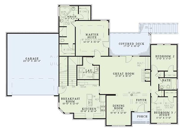 Home Plan Designs and Blueprints: Bedrooms: 3 Bathrooms: 3 Heated ...