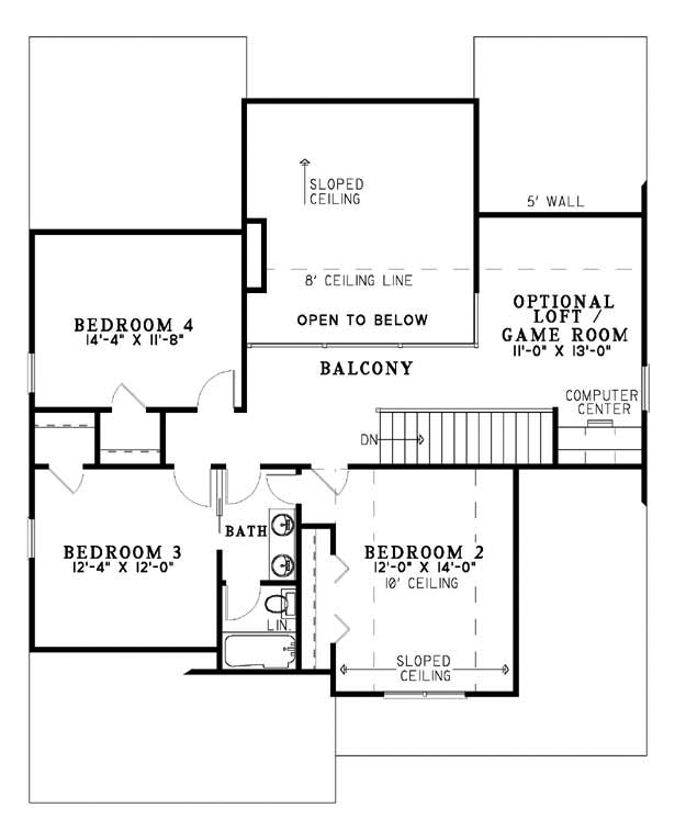 Home Plan Designs and Blueprints: Bedrooms: 4 Bathrooms: 2 Half Baths ...