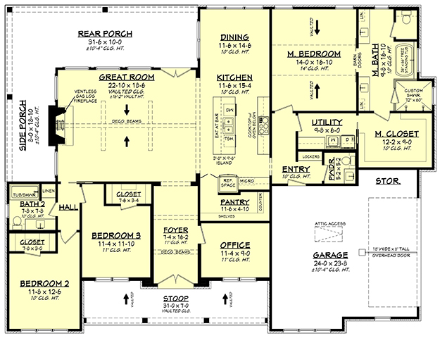 Home Plan Designs and Blueprints: Bedrooms: 3 Bathrooms: 2 Half Baths ...